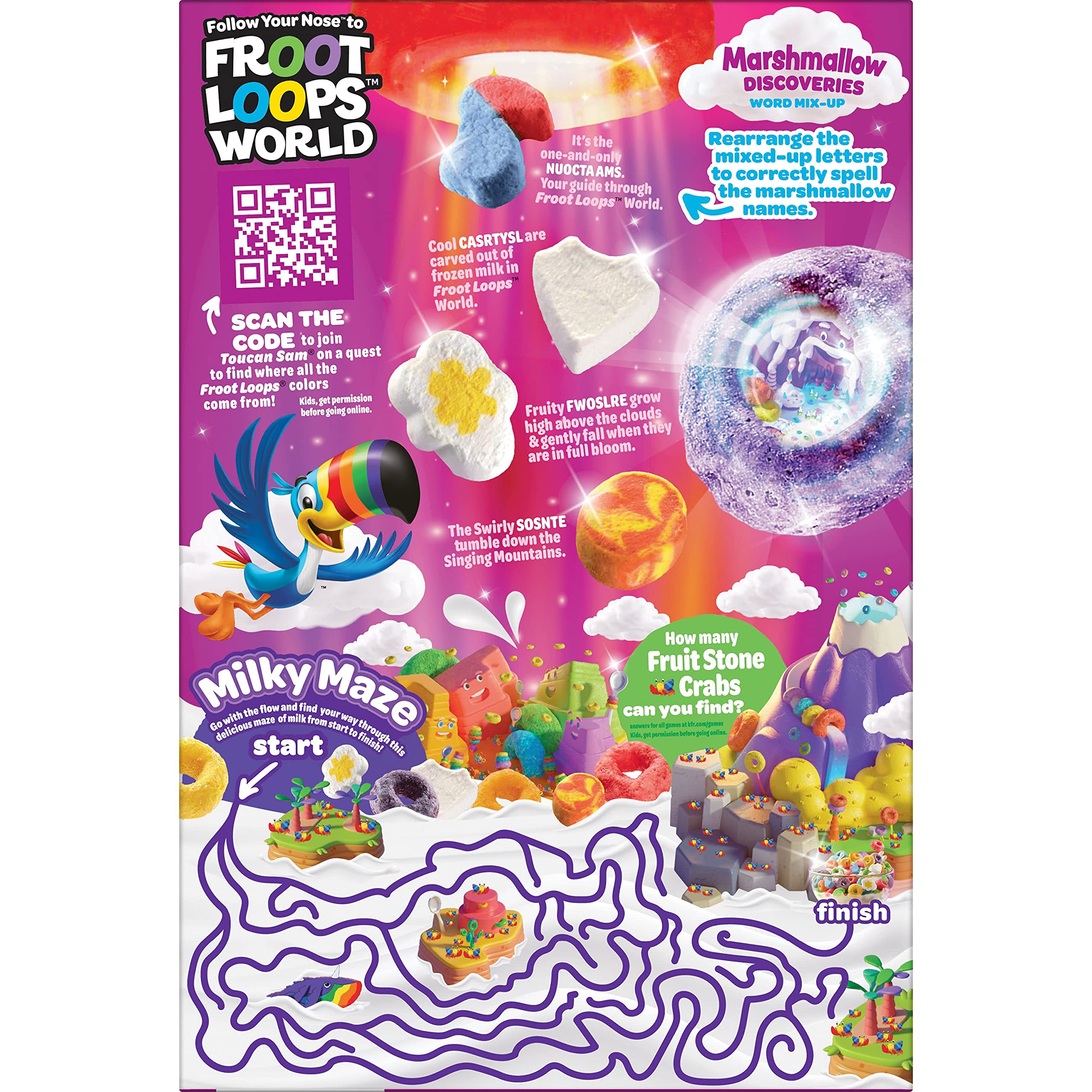 Kellogg’s Froot Loops Breakfast Cereal with Marshmallows, Fruit ...