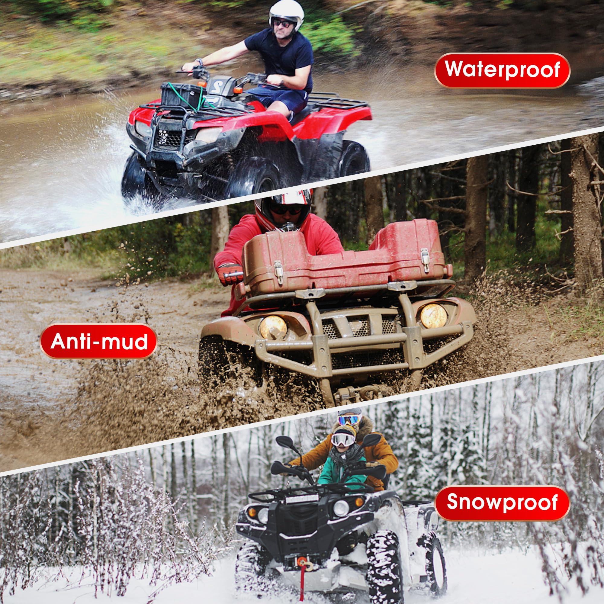 JY Performance Universal ATV Front Cargo Basket Black Steel Storage ...