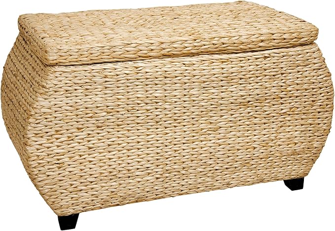 Amazon.com: Oriental Furniture Rush Grass Storage Box - Natural : Home ...