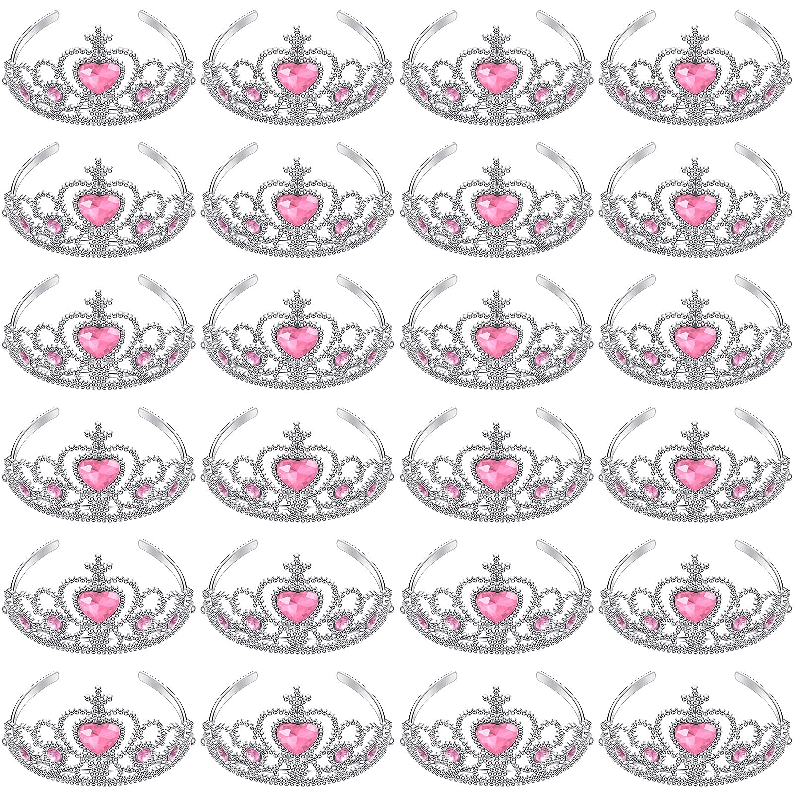 Amazon.com: Zhanmai 24 Pcs Tiara Crown Set Princess Crown for Girls ...