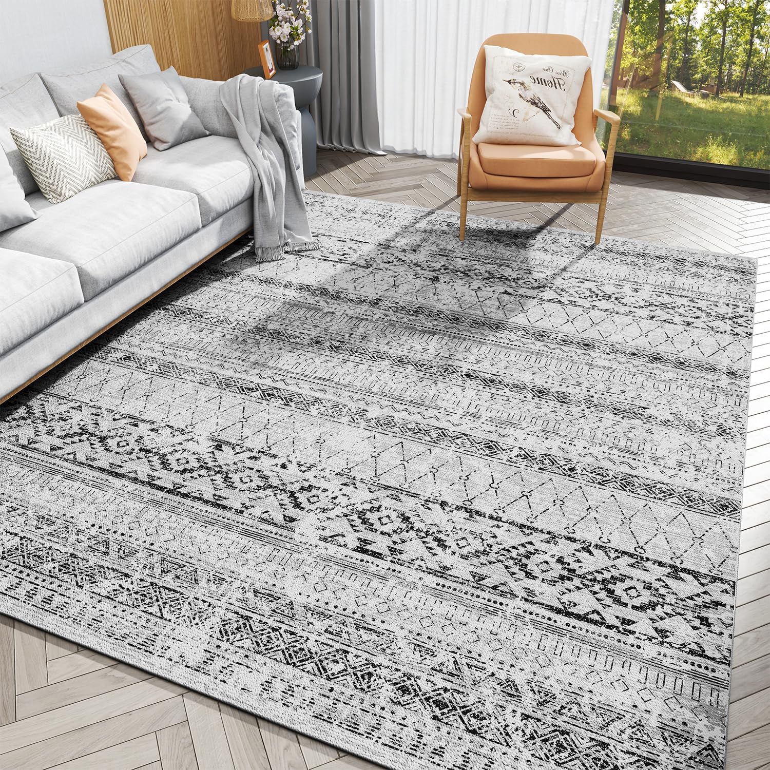 Boho Area Rug 8x10 ft Carpet-Rugs for Living Room Bedroom Modern ...