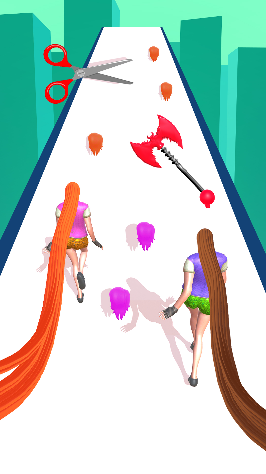 Hair challenge runner new Colorful long hairs run 3d game 2023 - App on ...