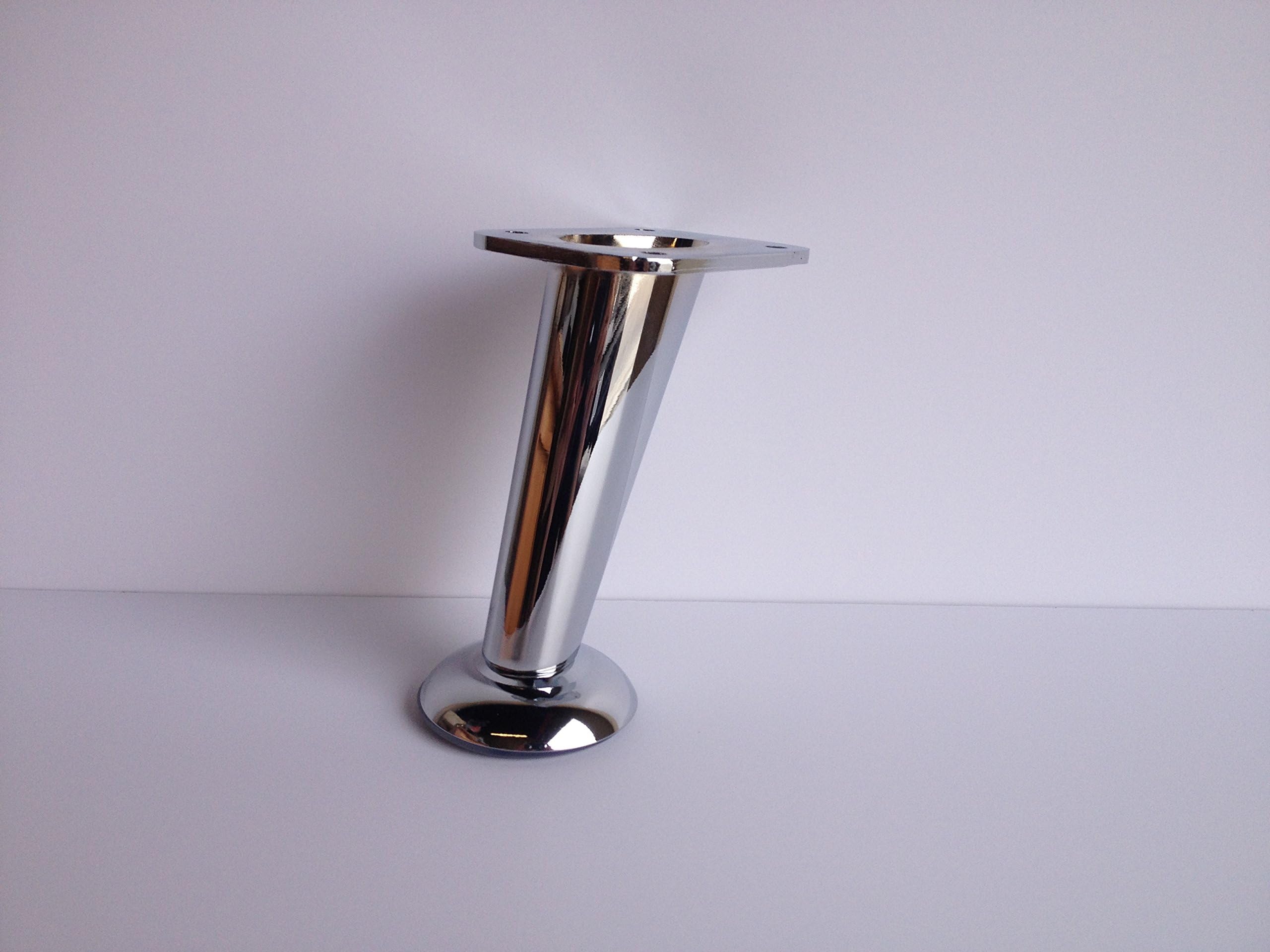 Amazon.com: 5" Slanted Metal Chrome Furniture Leg (Set of 4) : Tools ...
