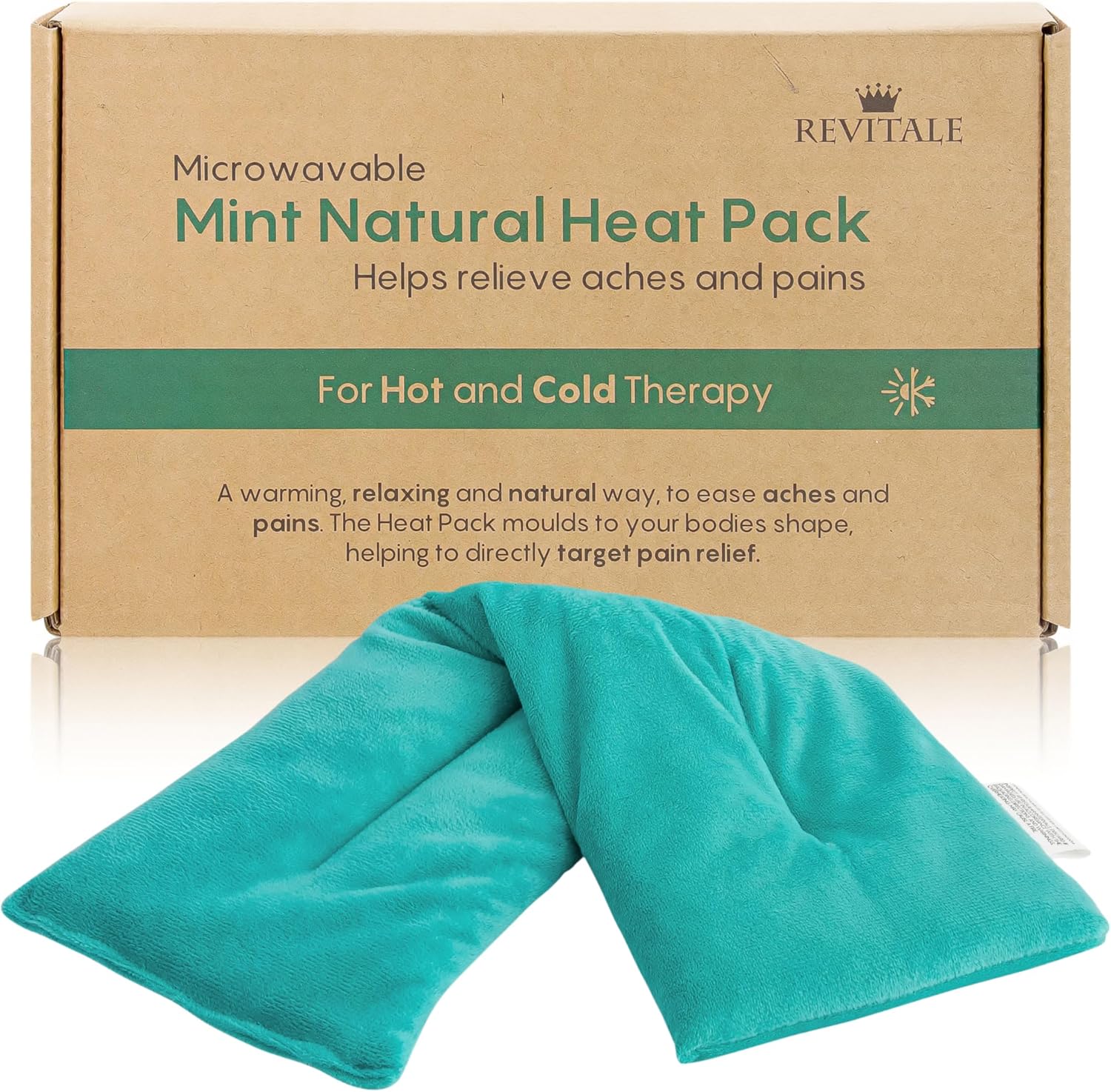 Revitale Microwaveable Heat/Cool Pack, Soft Long Mint Fleece 42cm ...