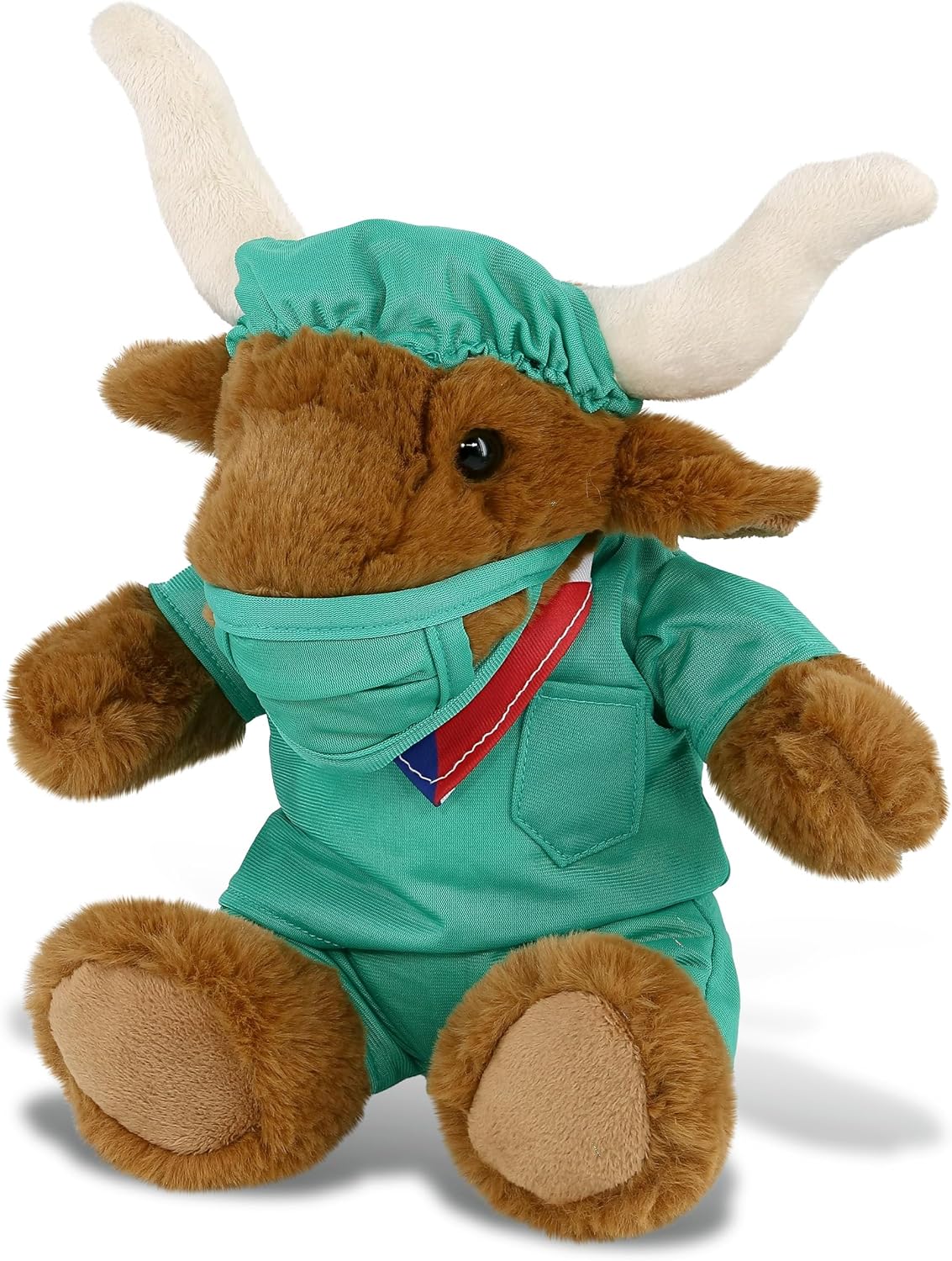Amazon.com: DolliBu Texas Longhorn Doctor Plush Toy - Super Soft Texas ...