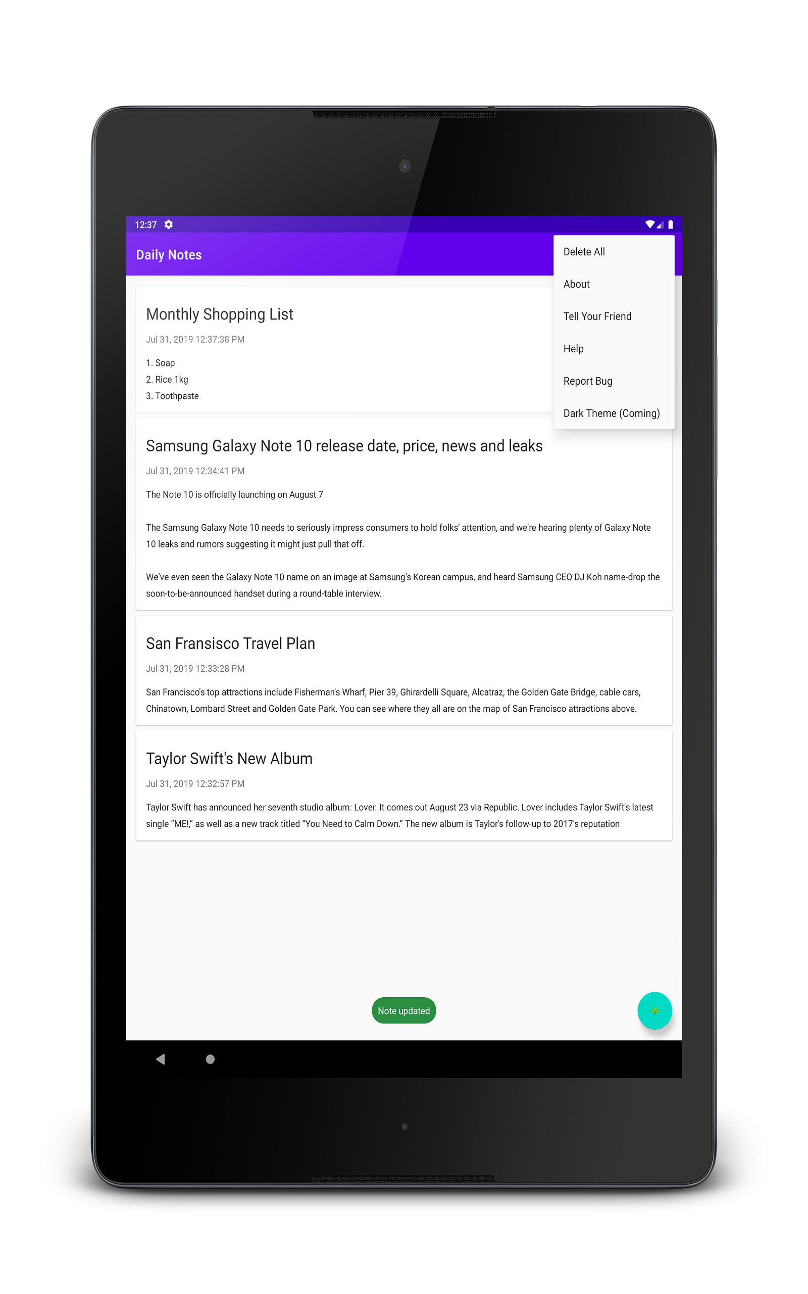 Daily Notes - Simple Clean Note Taking App - App on Amazon Appstore