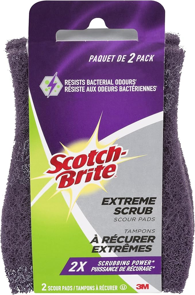 Amazon.com: Scotch-Brite Extreme Scrub Scour Pad, 2 Pads : Health ...