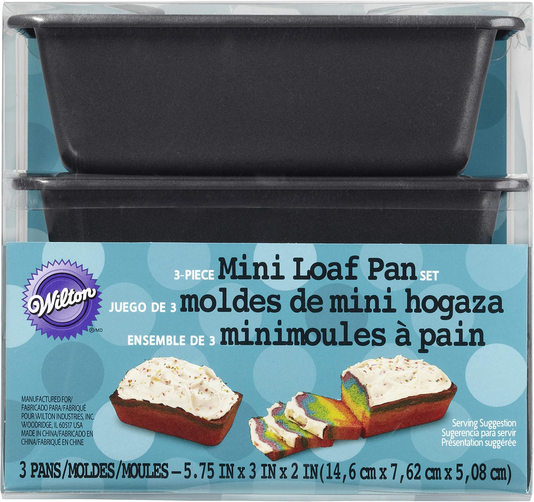 Amazon.com: Wilton Non-Stick Mini Loaf Pan Set, 3-Piece: Home & Kitchen