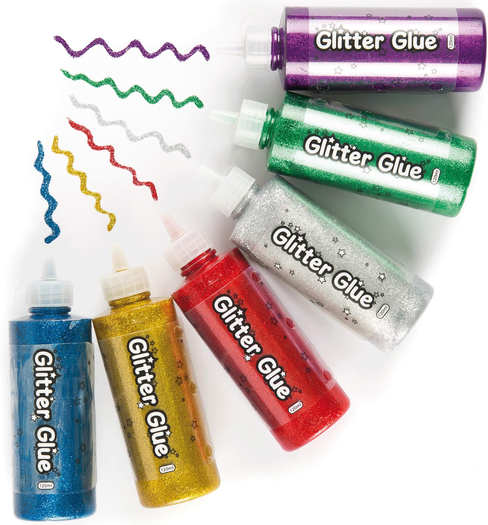 Sparkling Glitter Glue - 120ml (Pack of 12) : Amazon.co.uk: Home & Kitchen