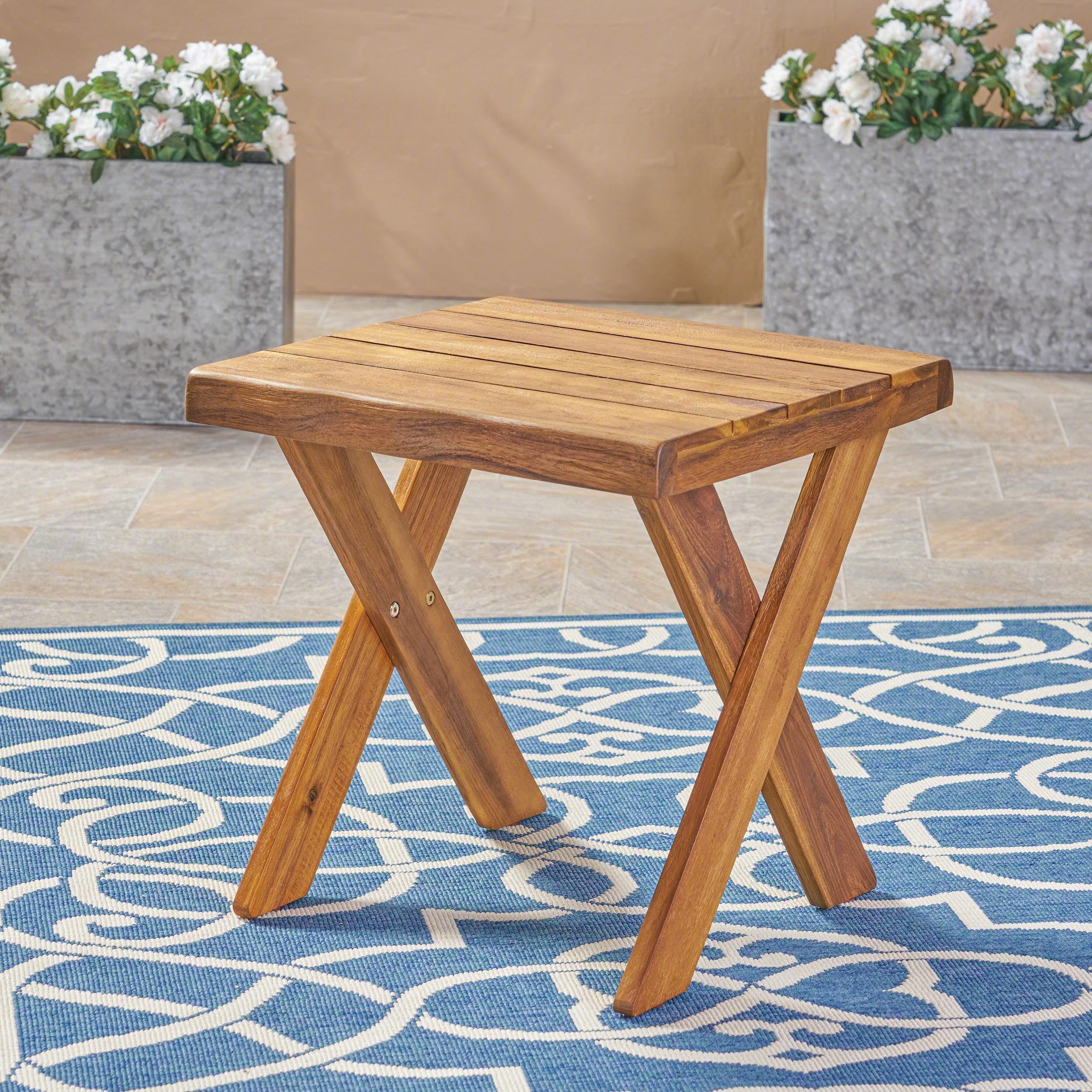 Snapklik.com : NicBex Outdoor Table Rustic Charm Piece Patio Table Side ...