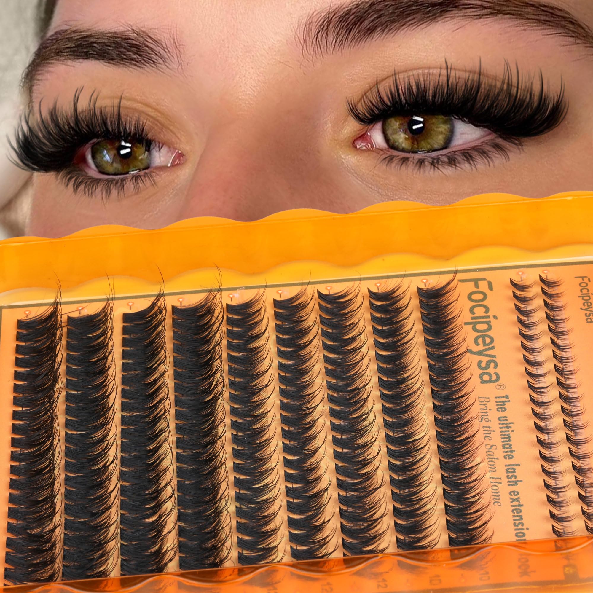 Amazon.com: Focipeysa Lash Clusters 80D Eyelashes Extensions Wispy ...