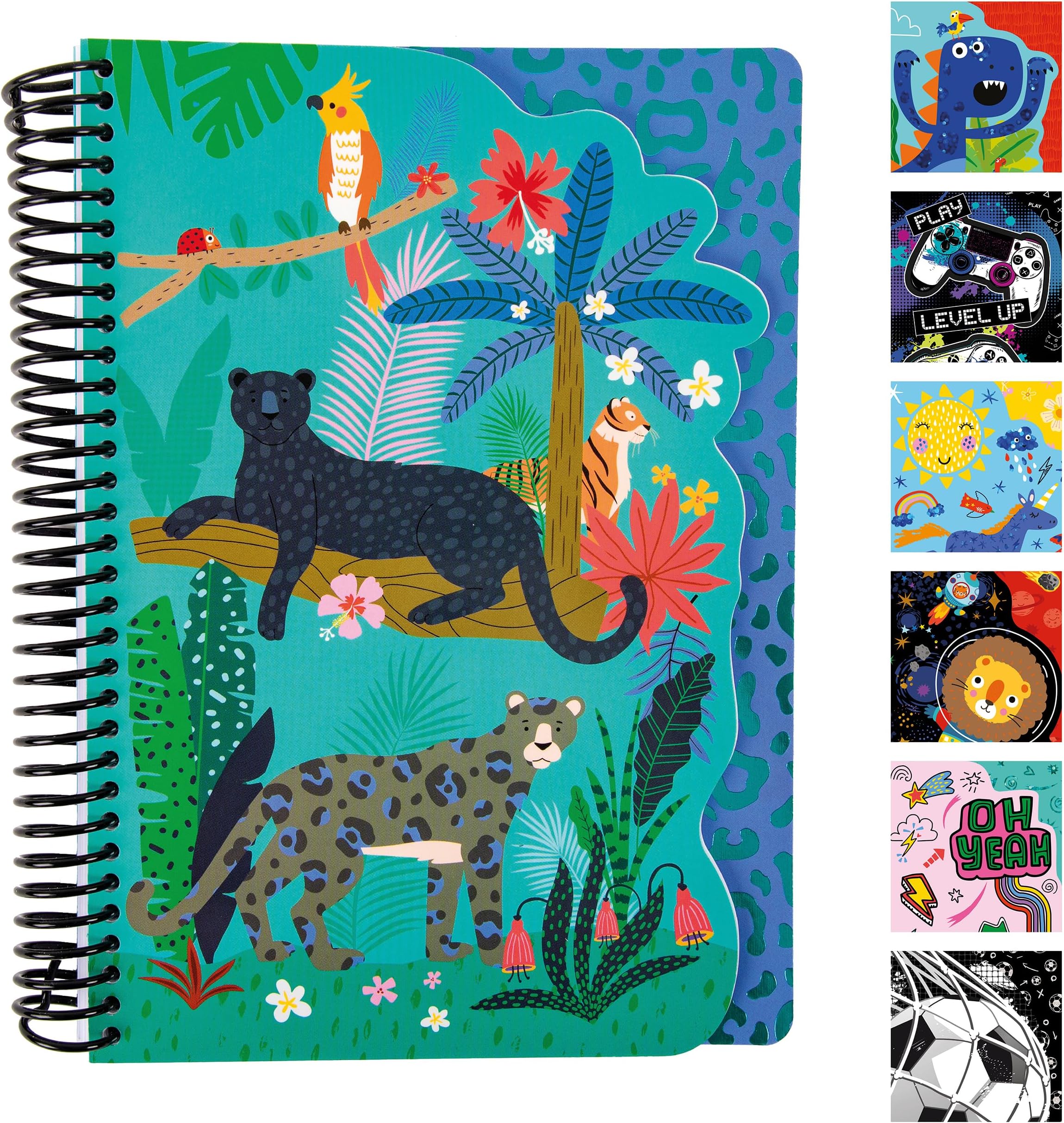 HEY HUGO | Jungle Life A5 Spiral Notebook Multipack | 180-Page Spiral ...
