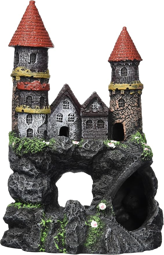 Penn-Plax Aquarium Decoration Enchanting Castle Medium Model : Amazon ...