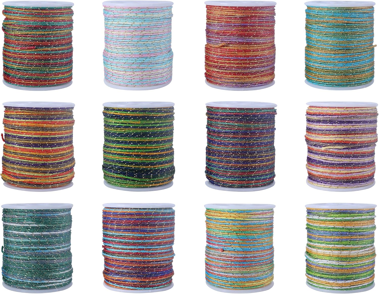 Amazon.com: KONMAY 0.8mm Metallic Nylon Cord for Jewellery Making, 260 ...