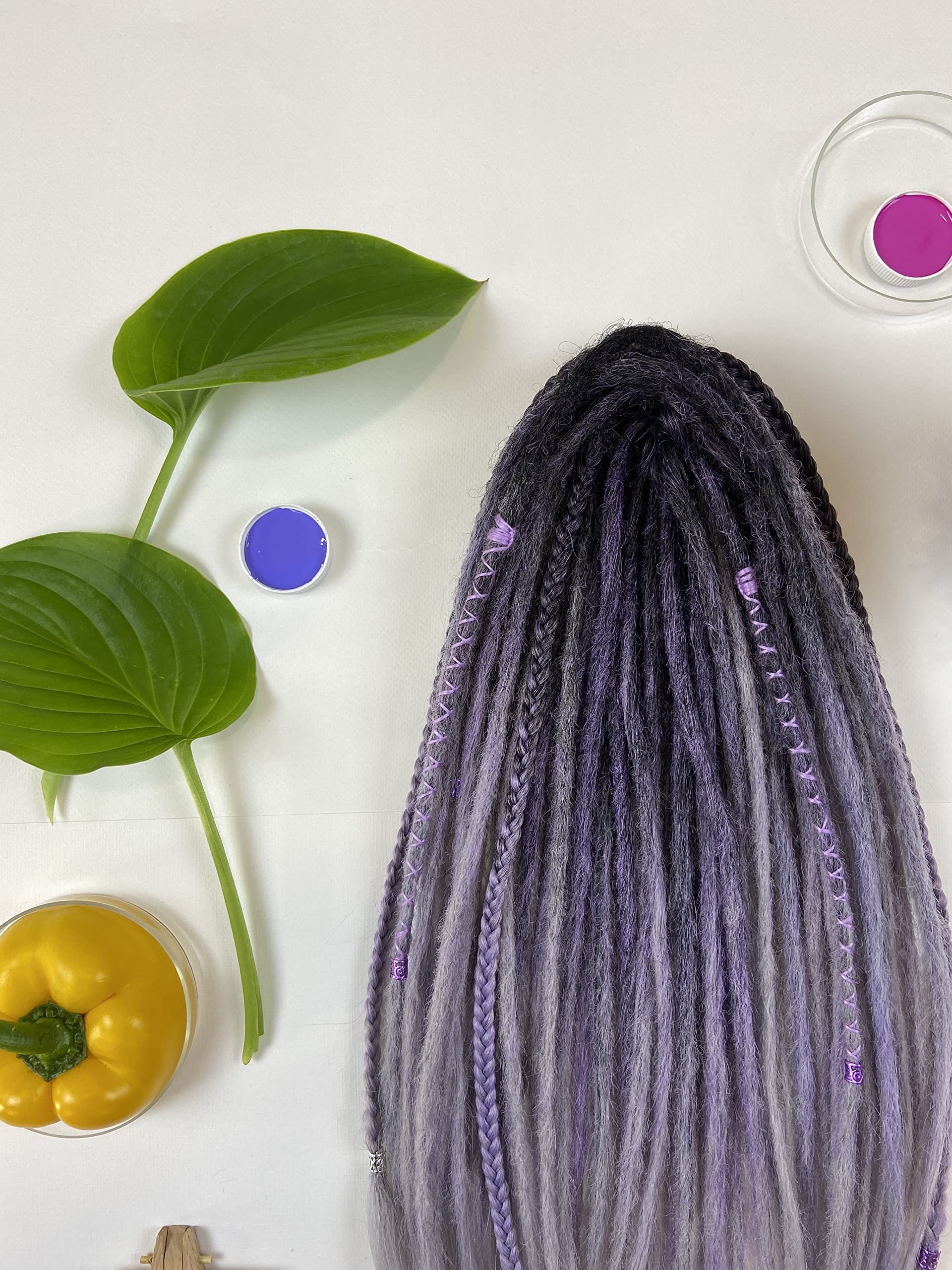 Buy Daddy Dread Synthetic Crochet Dreads — Ash Lavender Dreadlocks, de ...