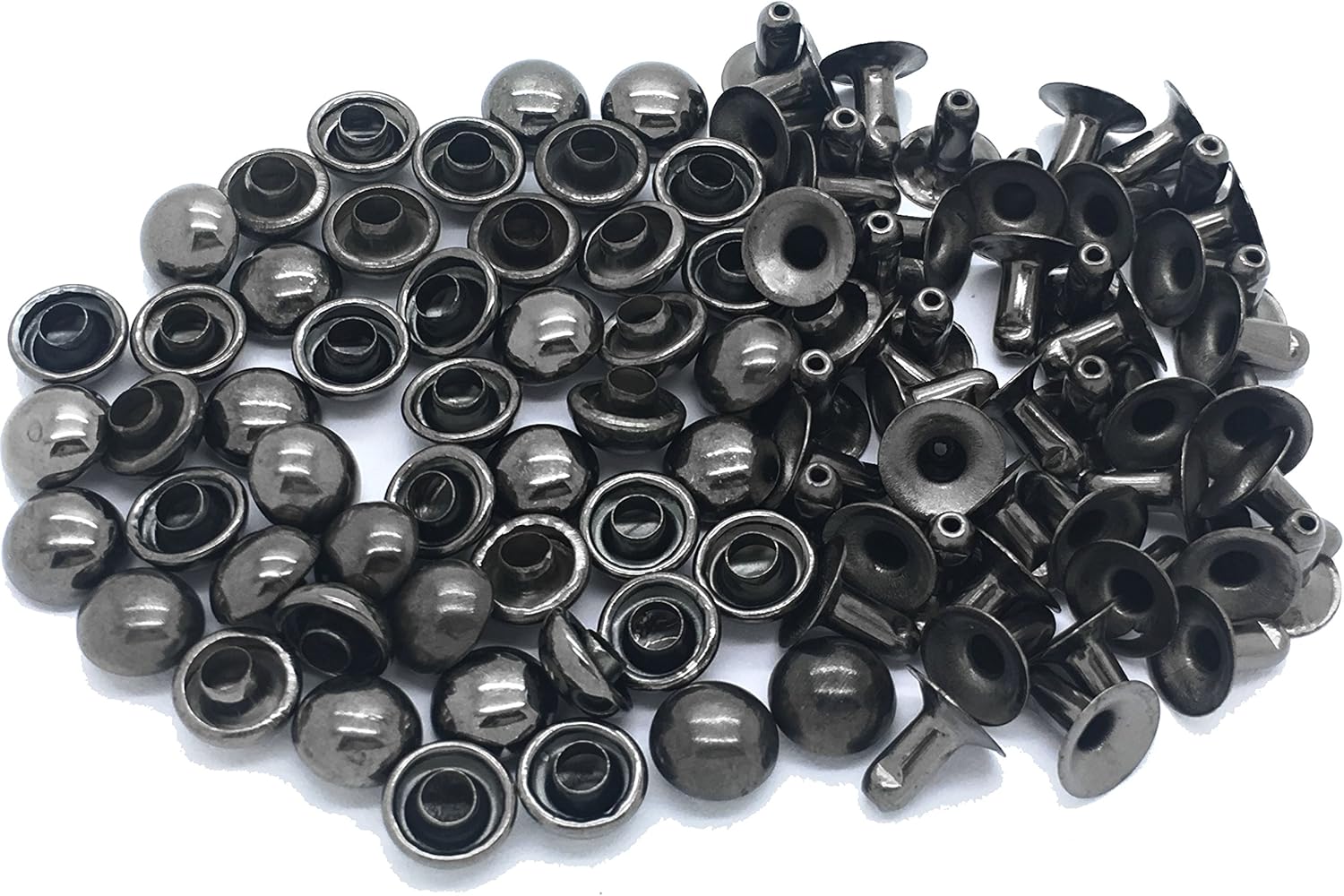 Amazon.com: 100pcs 8mm Single Cap Gunmetal Dome Rivets Studs Nailhead ...