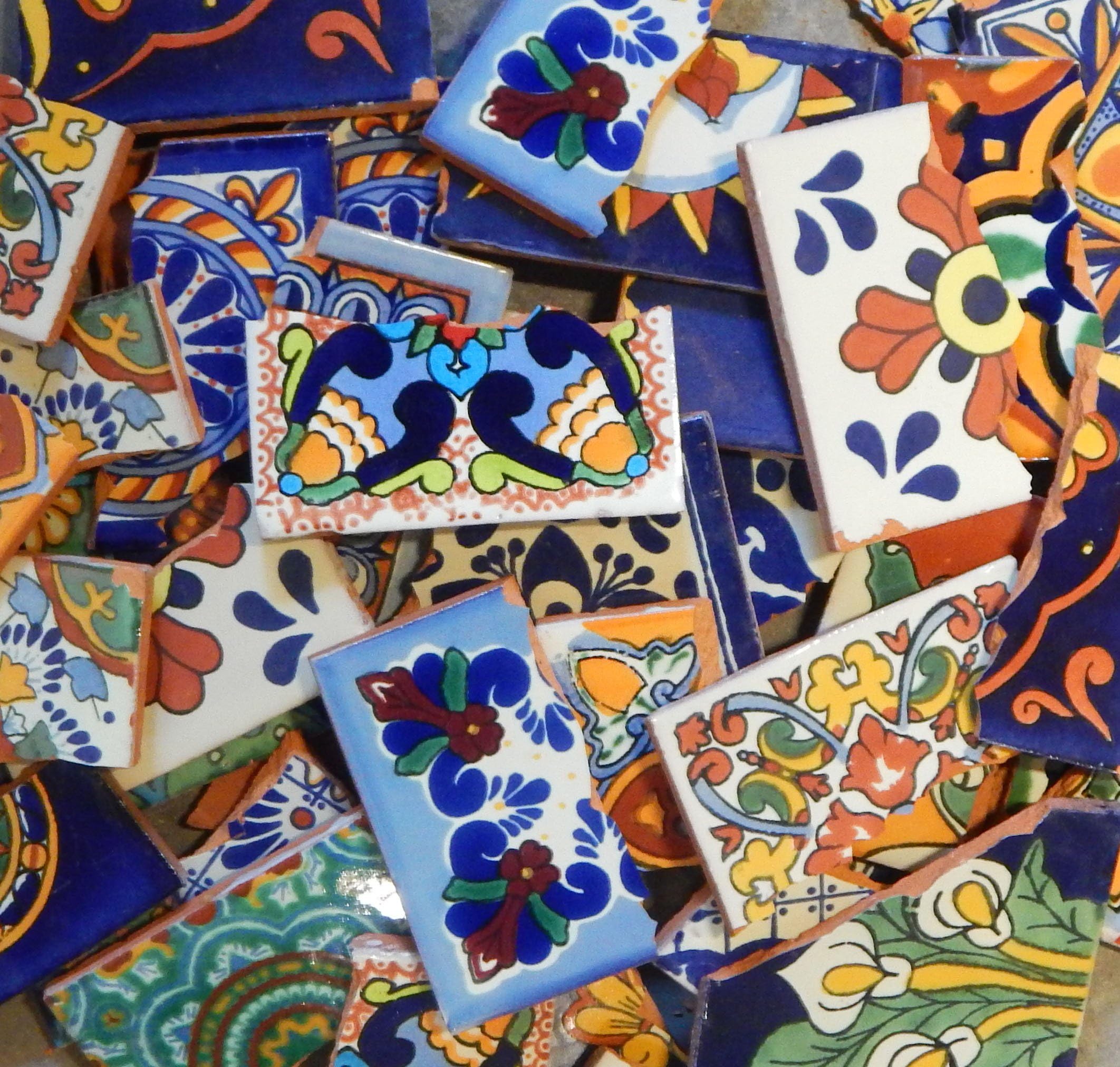 Amazon.com: COLOR Y TRADICIÓN Sun Moon Talavera Mexican Tile 4x4 Hand ...