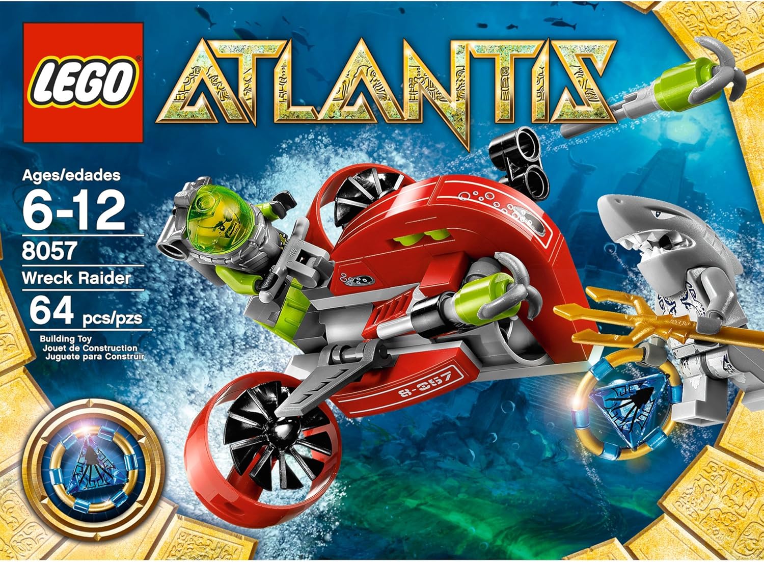 Lego Atlantis Series Set # 8057 - Wrack Raider mit Flick Launching ...