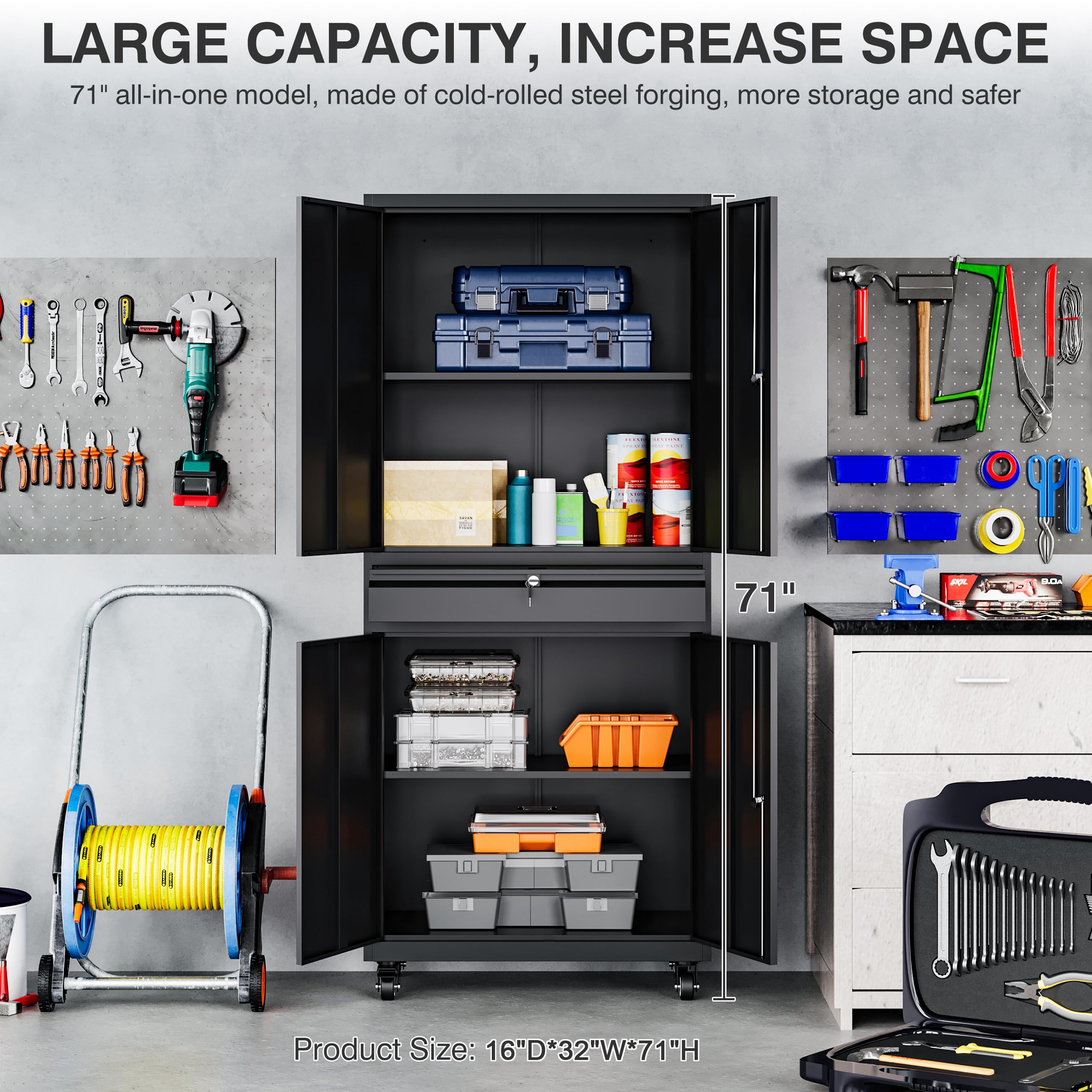 Rolling Garage Storage Cabinets