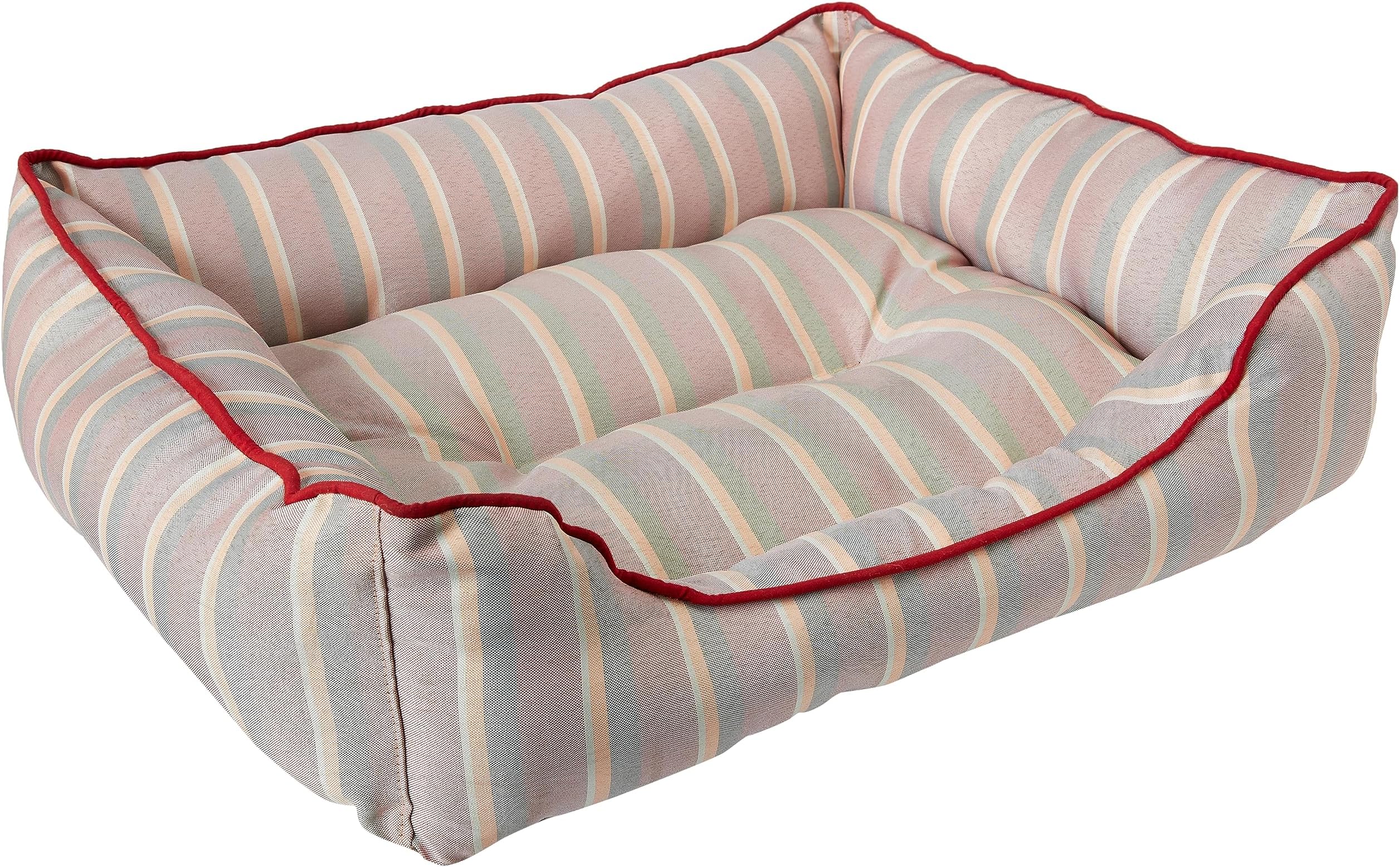 Fancy Pets Cama Total Rayas con Bies Rojo para Perro : Amazon.com.mx ...