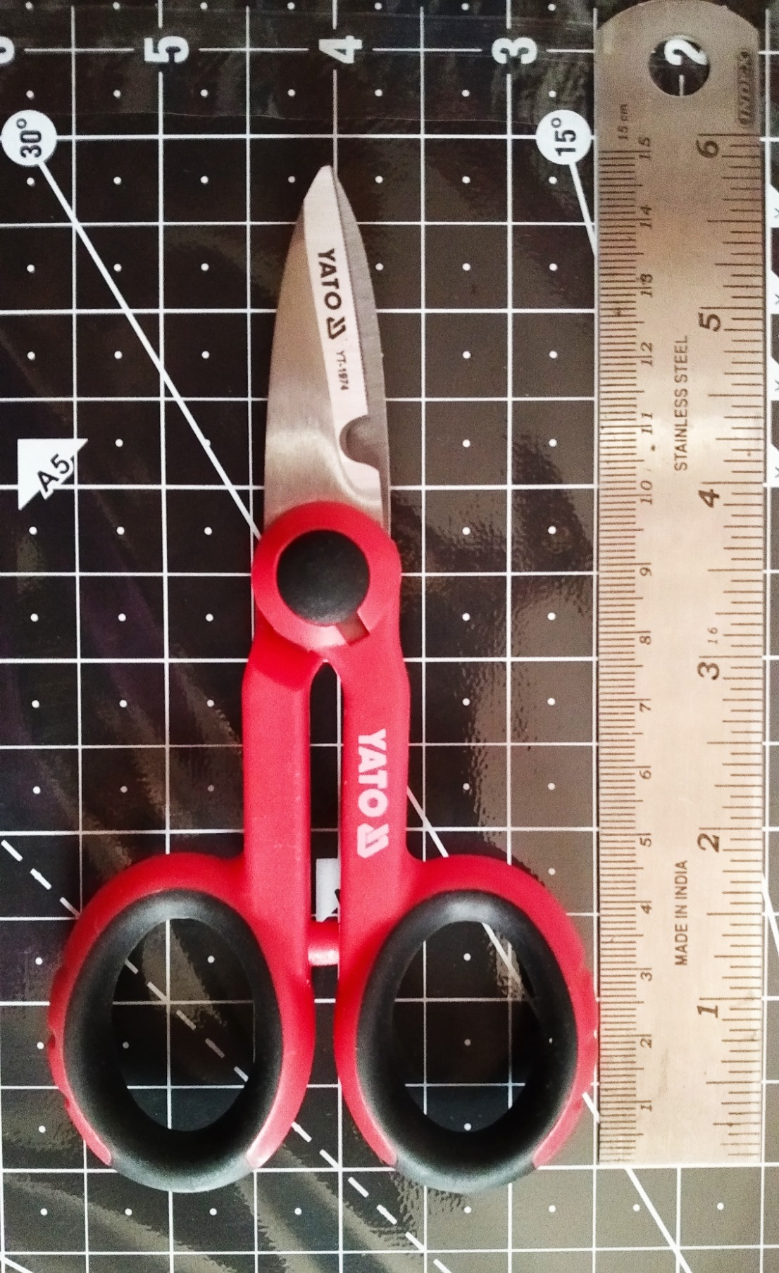 Yato YT-1974 Electrician Scissors 5.5 inch (142mm)|HRC 52-56|Cutting ...