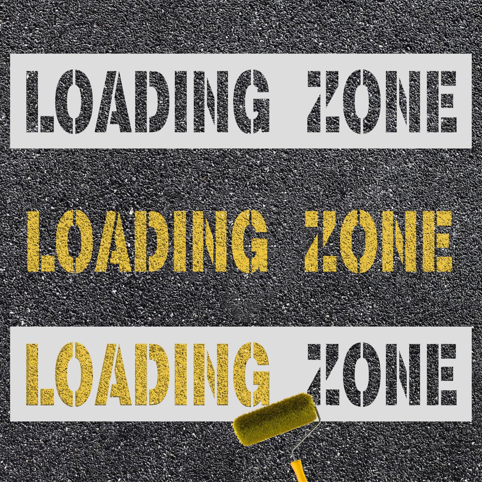 2pcs Loading Zone Stencils 28 74x5 9 Inch Parking Lot | Desertcart ...