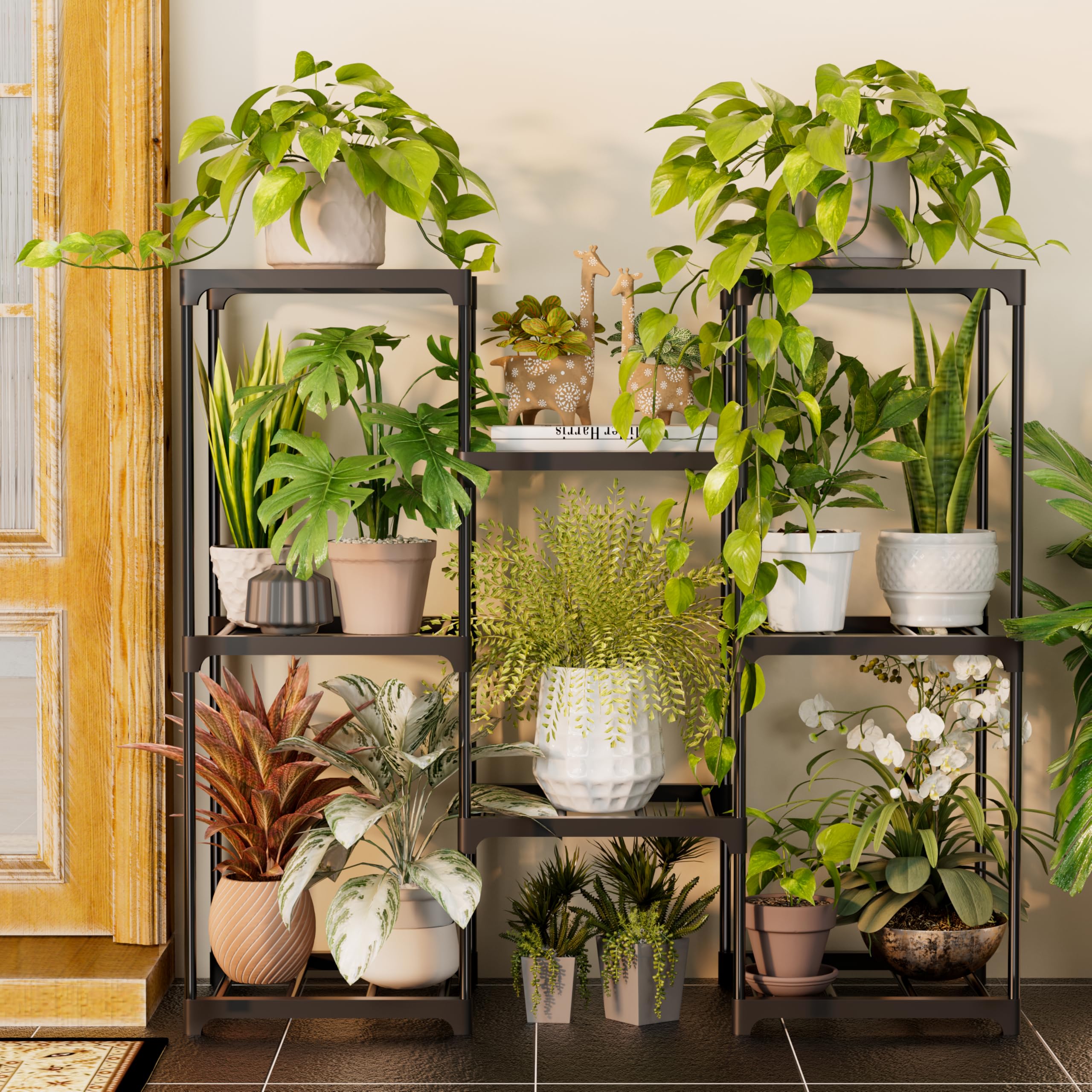 Amazon.com: Plant Stand Indoor Plant Shelf Outdoor Metal Plant Rack for ...