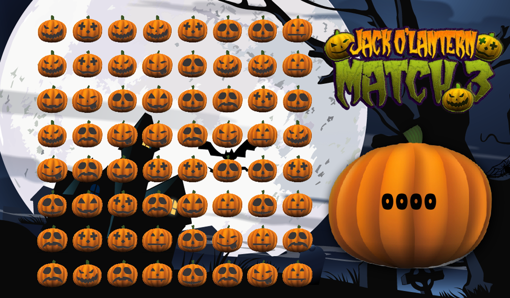 Jack Match 3 the Jack o'lantern Halloween Puzzle Matching Kids Game ...