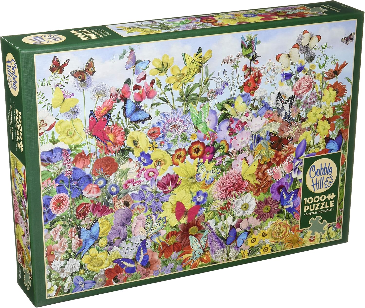 Amazon.com: Cobblehill 80032 1000 pc Butterfly Garden Puzzle, Various ...