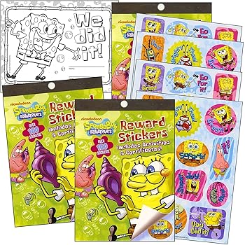 Amazon.com: SmileMakers Spongebob Squarepants Patient Stickers - Prizes ...