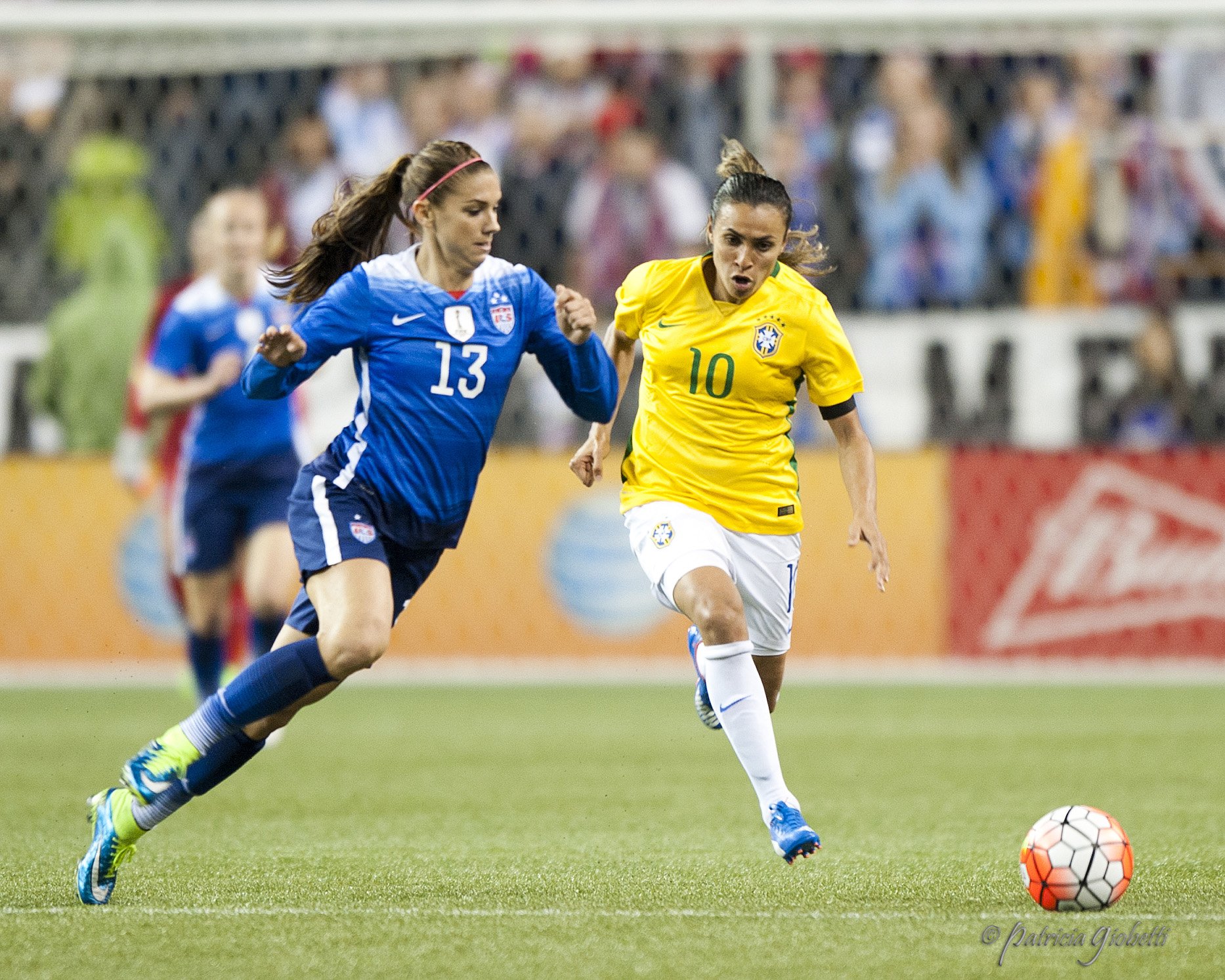 Alex Morgan Playing Soccer At Olympics