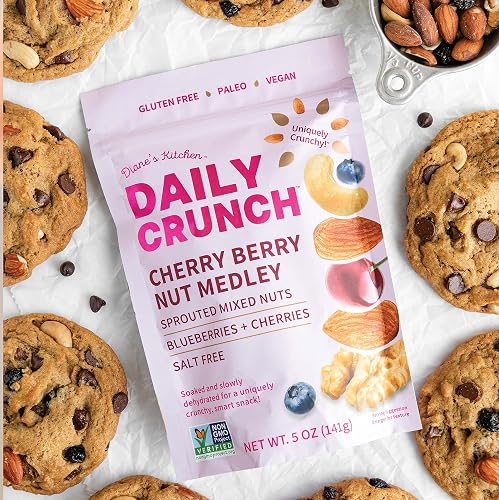 Daily Crunch Almendras germinadas, mezcla de nueces de cerezo, frutos ...