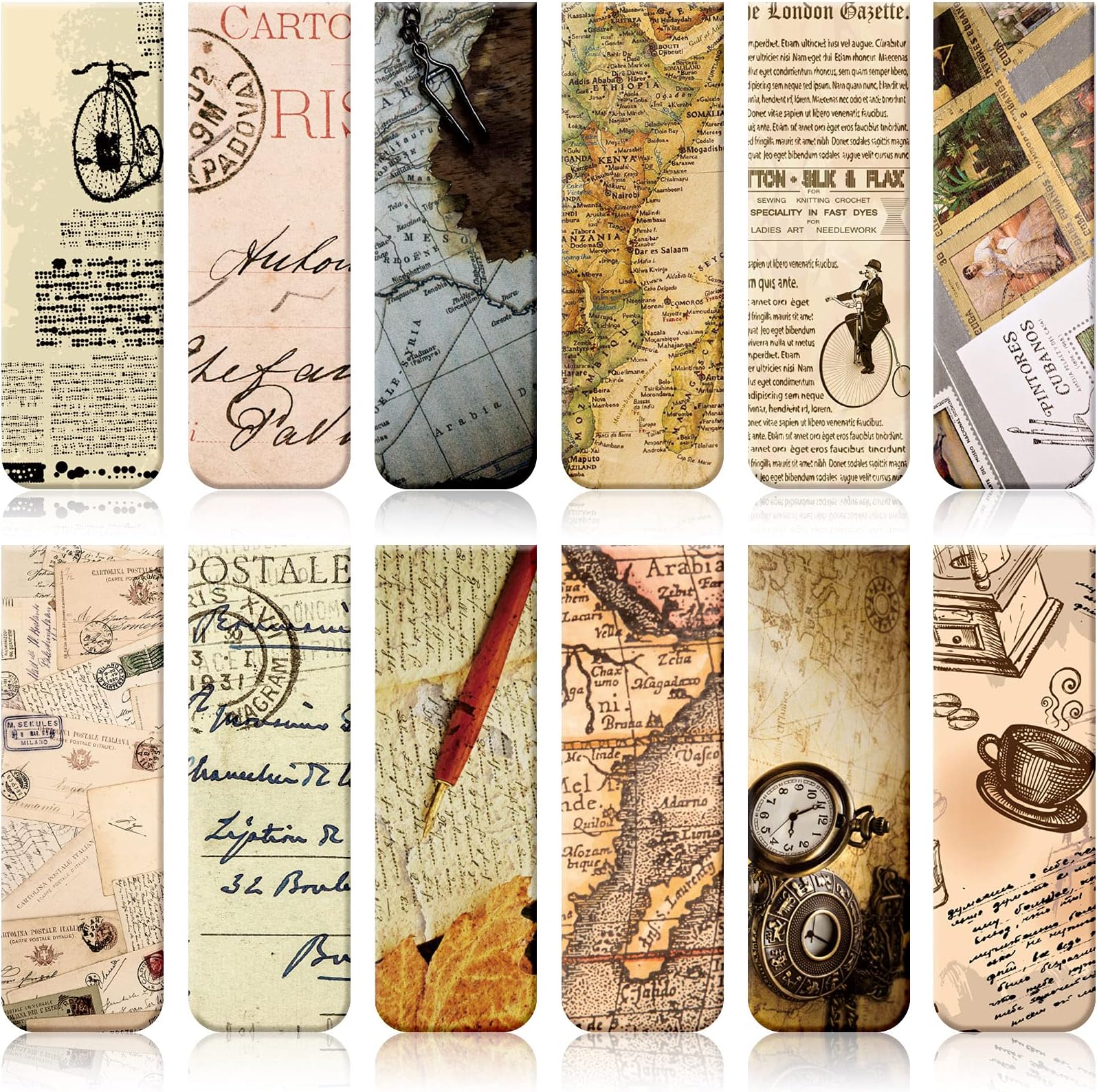 Amazon.com: Set of 6 Large New York Magnetic Bookmarks with "Soft Touch ...