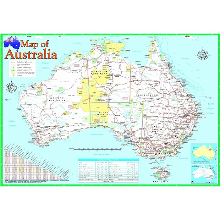 Buy laminated AUSTRALIA MAP poster |australian geographic educational ...