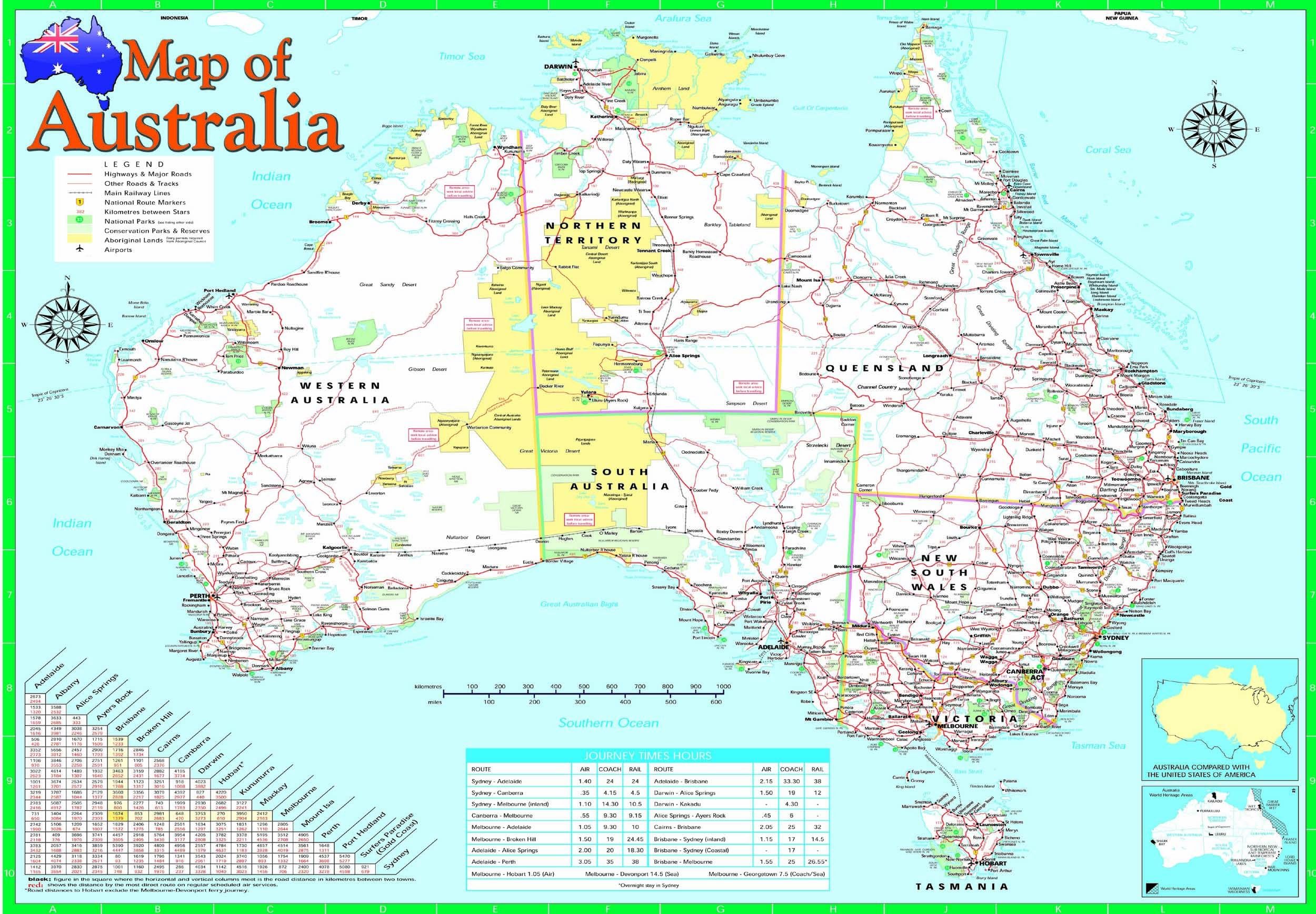 laminated AUSTRALIA MAP poster australian geographic educational ...