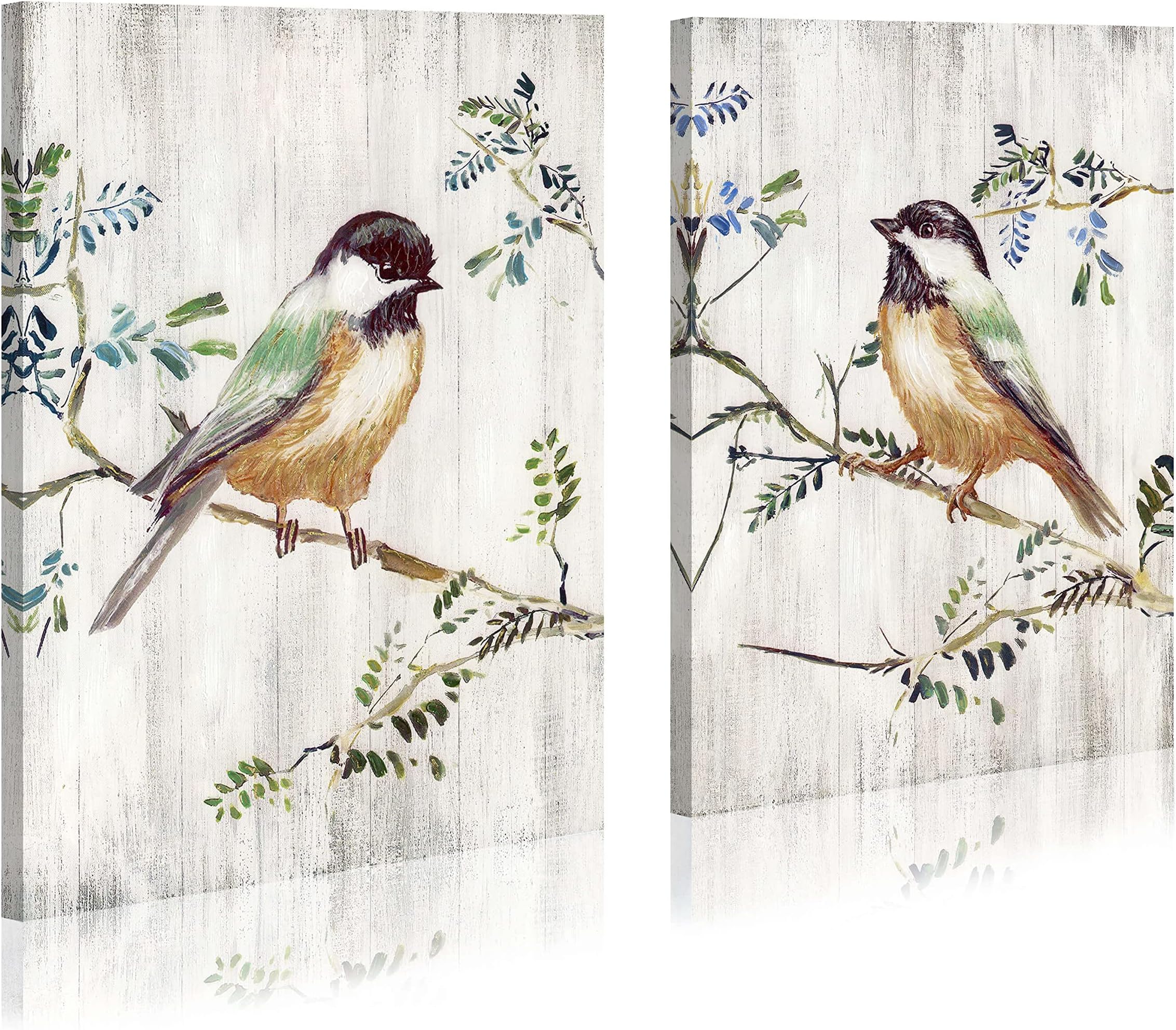 Amazon.com: Audubon Chickadee Wildlife Bird Framed Print 8X10 Wall Art ...