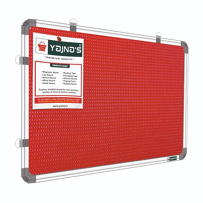 YAJNAS 3x4 Feet Premium Material Notice Pin-up Board/Pin-up Board/Soft ...