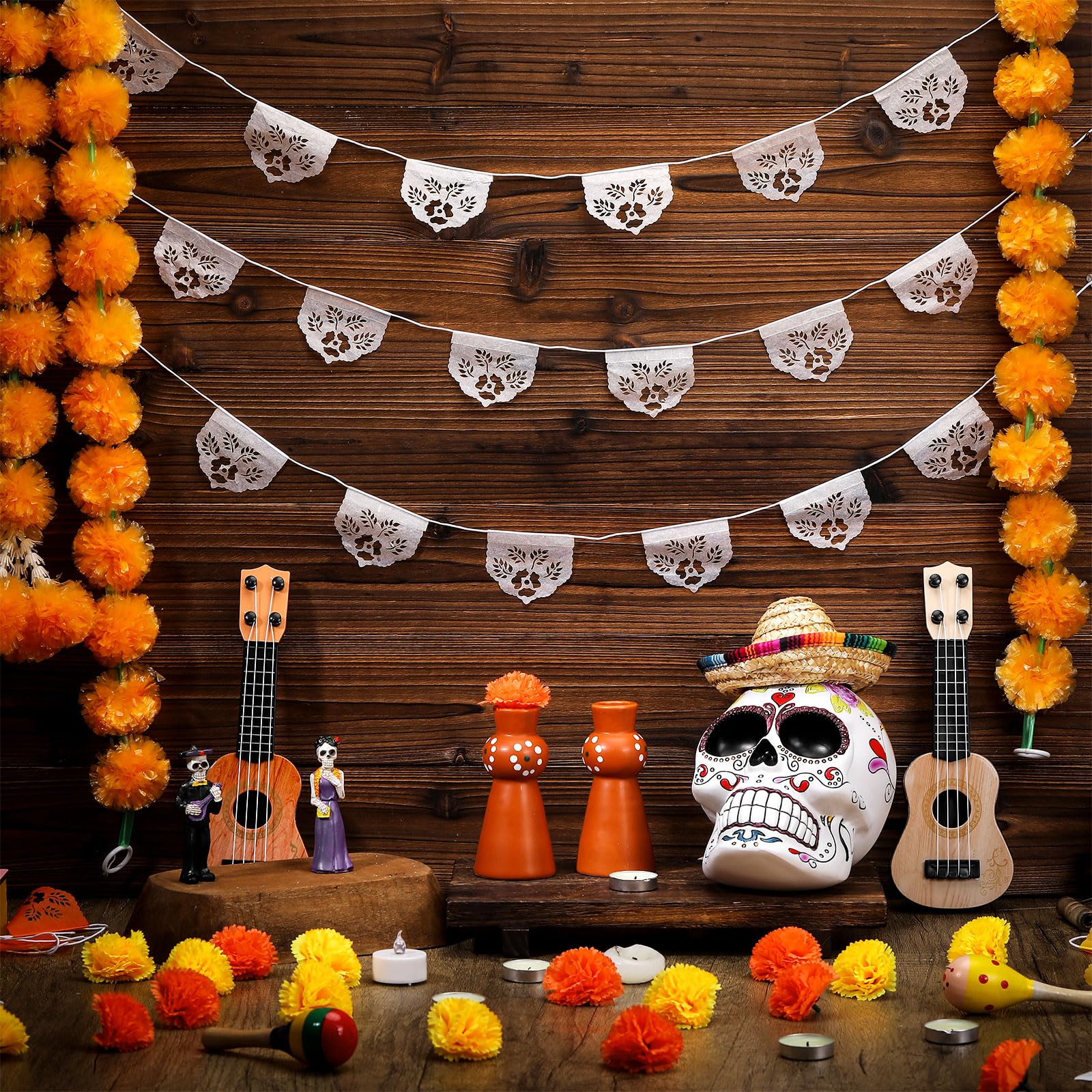 Snapklik.com : TaoBary 6 Pack Mini Papel Picado Banner For Dia De Los ...