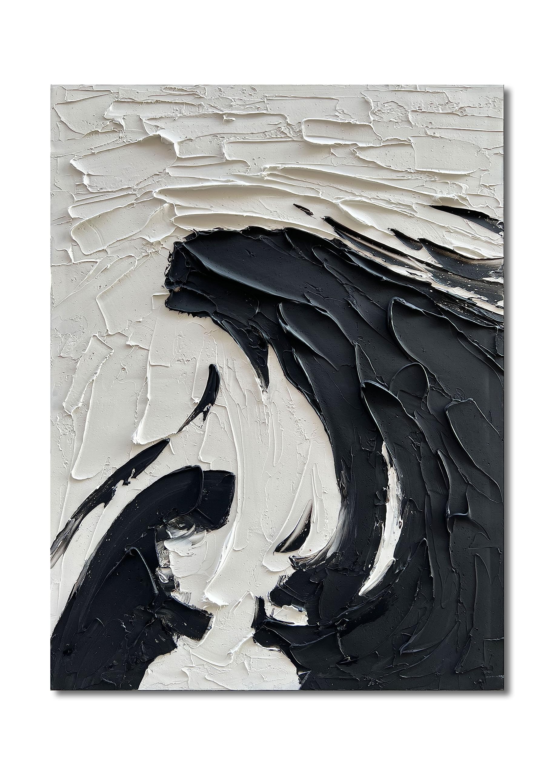 Amazon.com: NANKAI 40x28 inch Minimalist Black and White Abstract ...