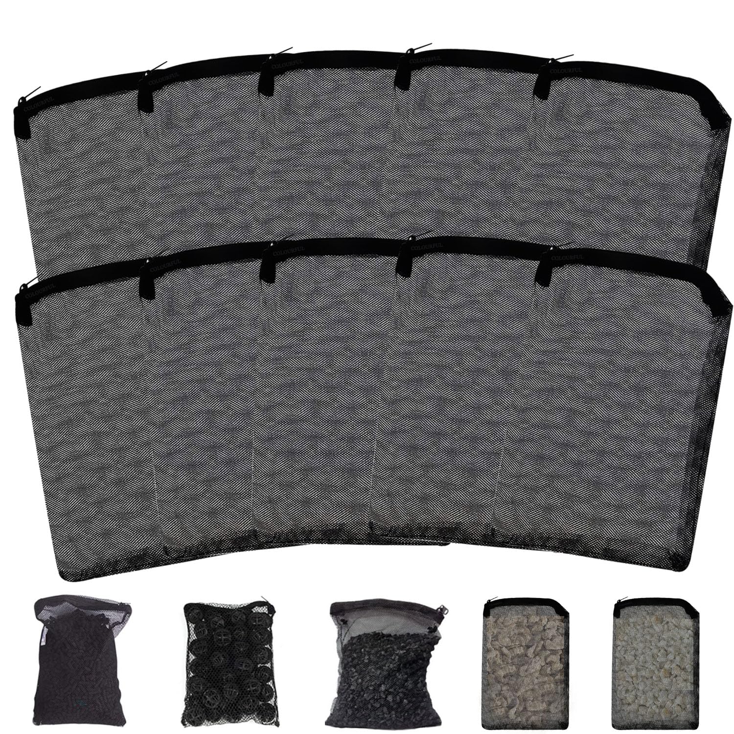COLOURFUL - Aquarium Filter Media Bags | Mesh Nylon Filter Media Net ...