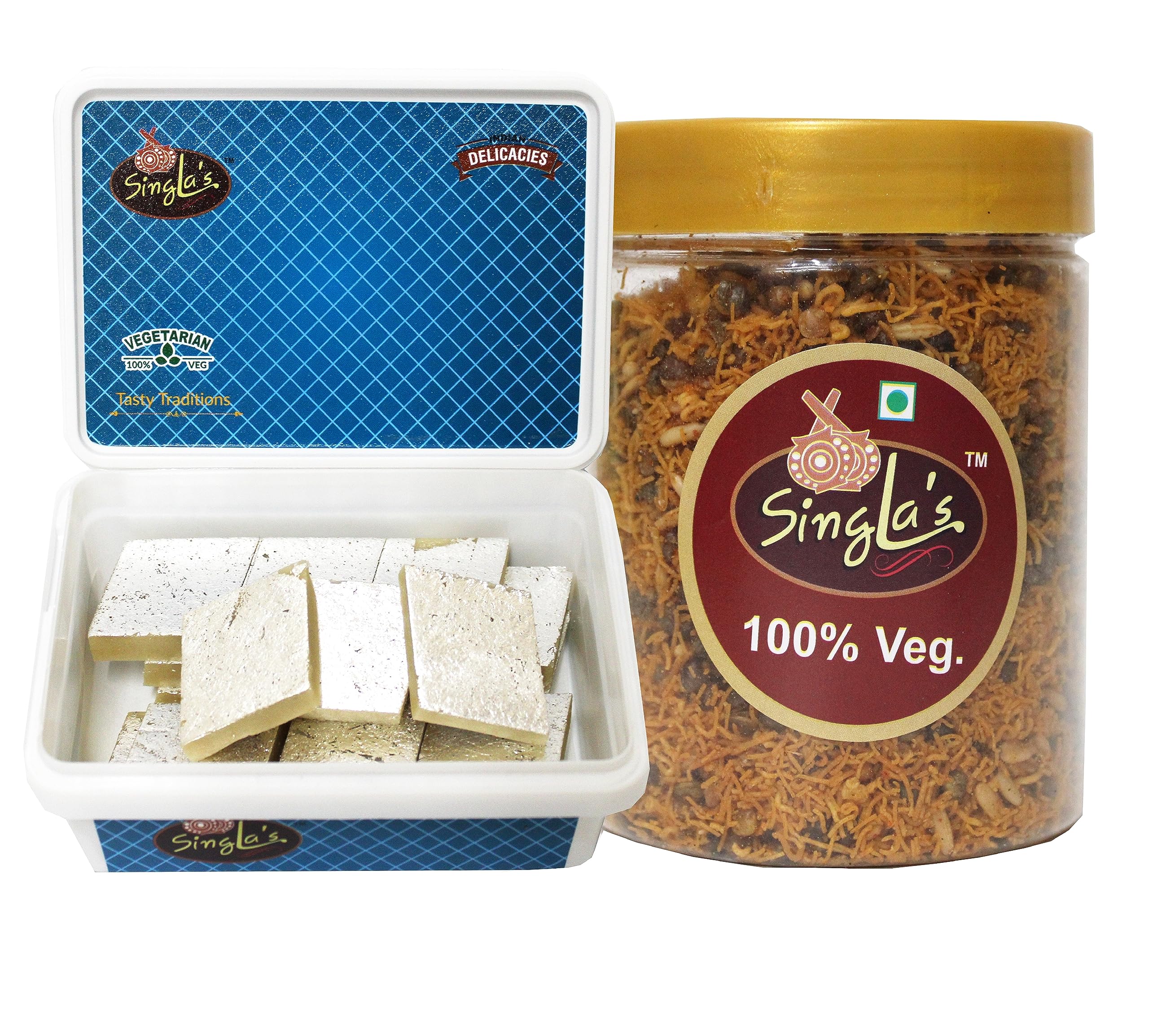 Singla sweets kaju katli 200g and Dal Biji 200g Combo Pack of 2 (400g ...