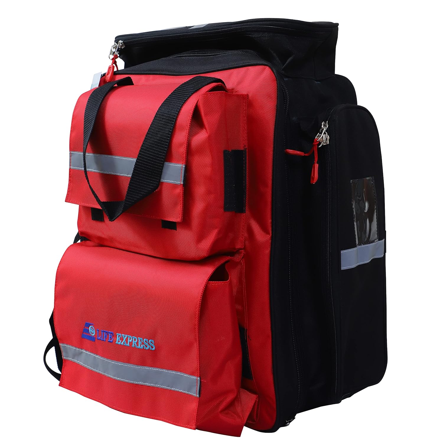 Life Express Emergency First Aid Responder Kit Bag Large (Red) Portable ...
