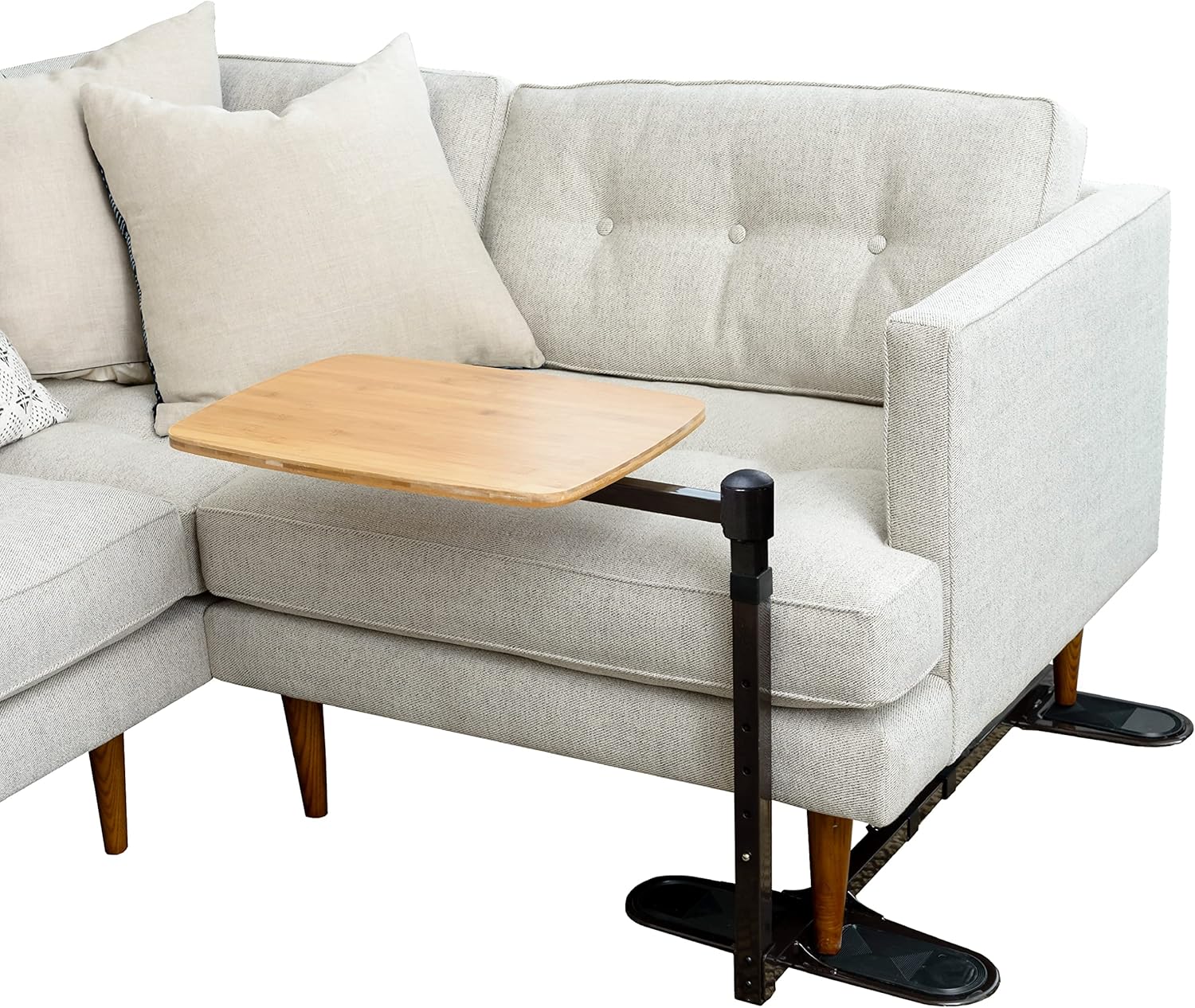 Able Life Universal Swivel TV Tray Table, Adjustable Bamboo Swivel Side ...