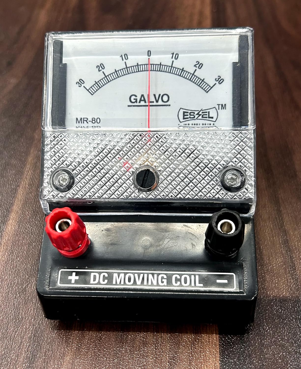 DT Science Meters MR-80 Desk Stand Analog 30-0-30 (20uA/Div) Moving Coil Galvanometer (Black ...