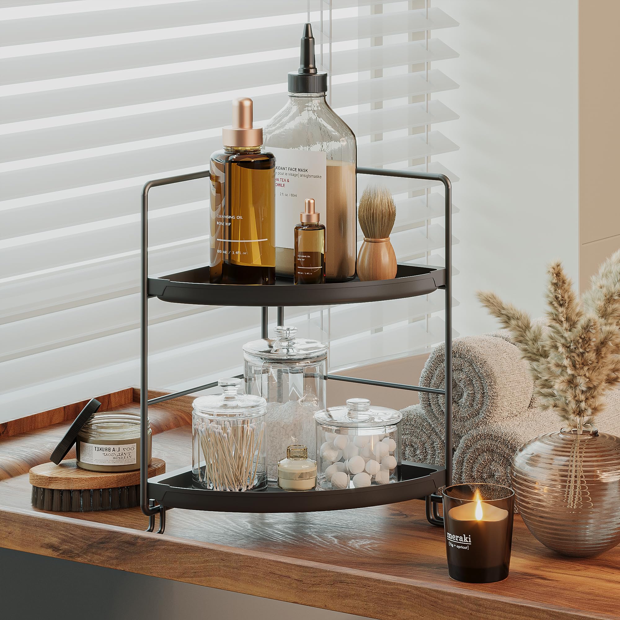 Amazon.com: NLBTW 2 Tier Corner Bathroom Countertop Organizer, Tool ...