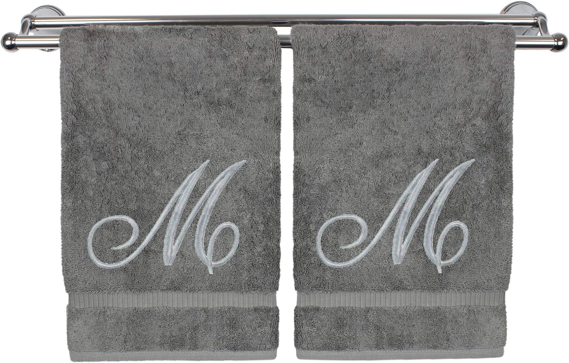 Amazon.com: Monogrammed Hand Towels for Bathroom Makeup, Personalized ...