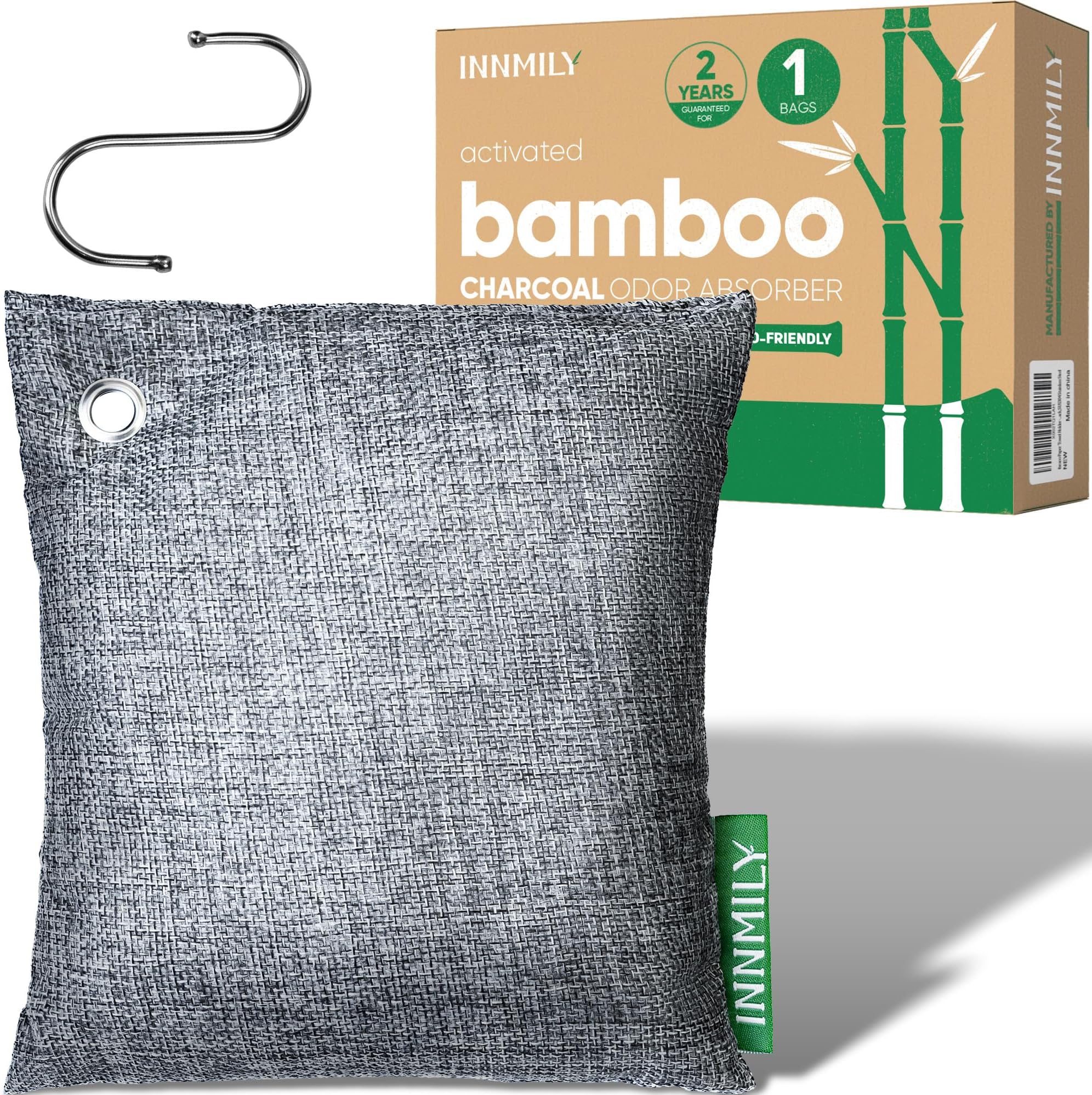 Amazon.com: Activated Charcoal Odor Absorber,Large 500g W Hooks Nature ...