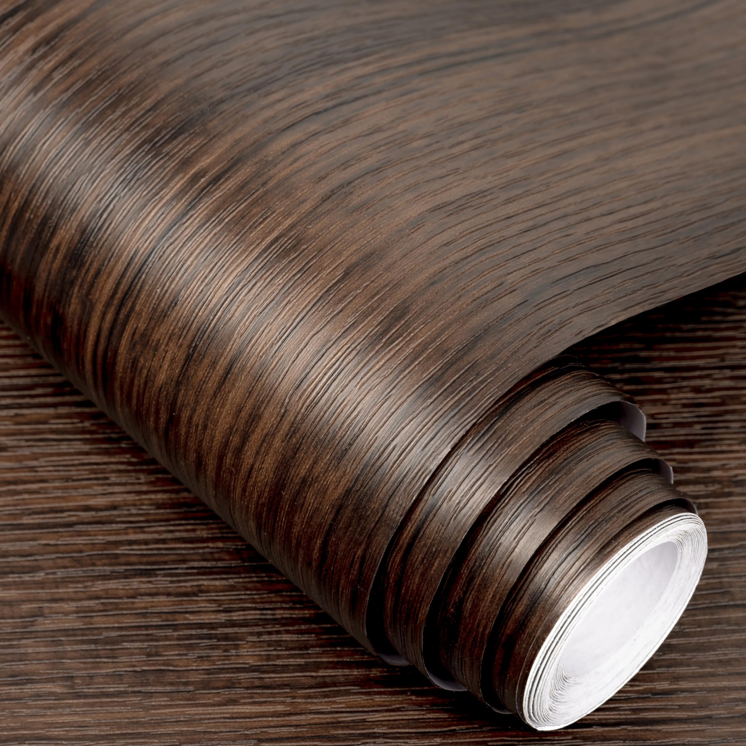 Anmon Wood Contact Paper Dark Brown, Walnut Peel and Stick Wallpaper 15 ...