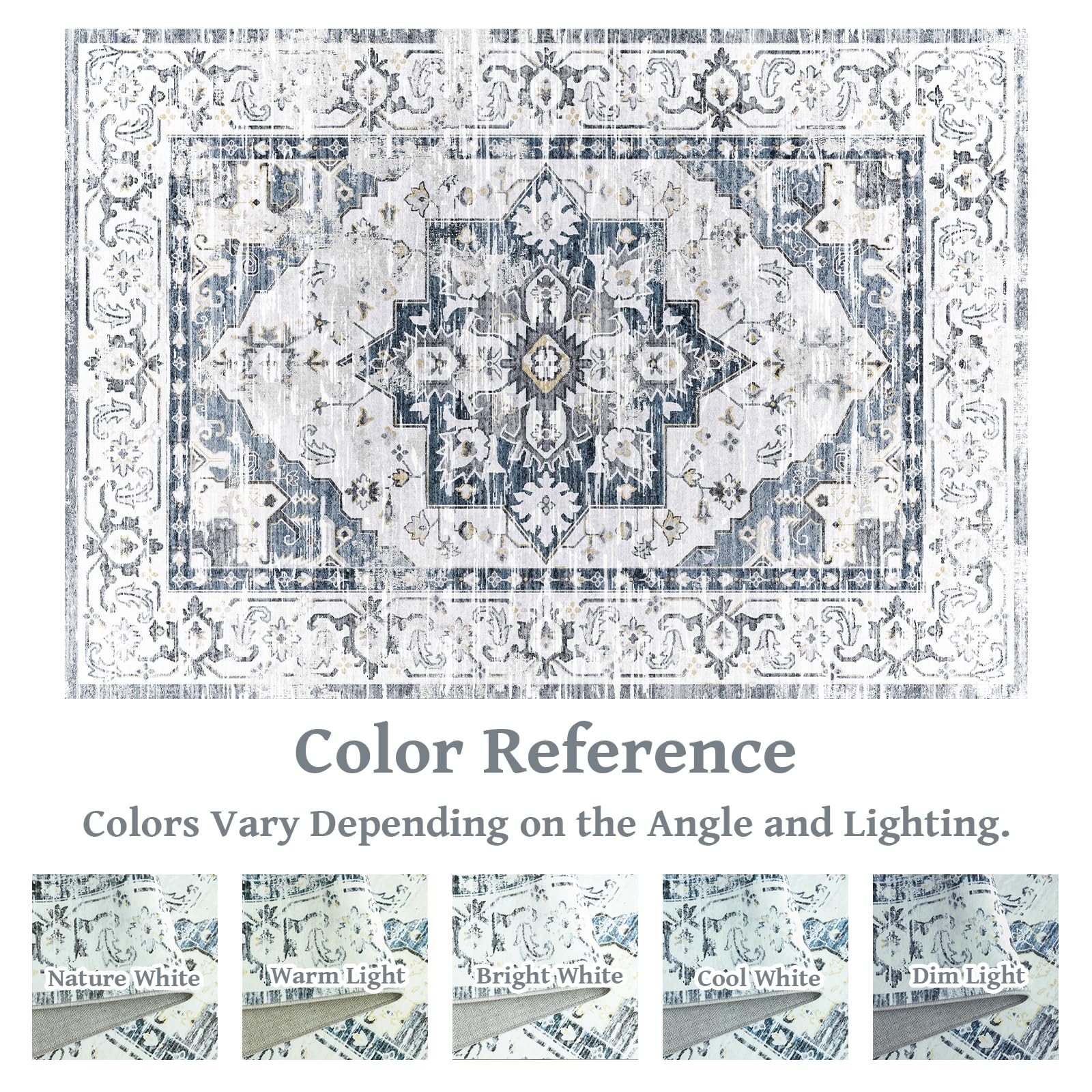 Snapklik.com : QD-Udreamy 6x9 Area Rugs - Machine Washable Rugs For ...