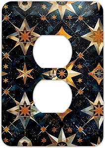 Amazon.com: Baroque Golden Stars Light Switch Cover - Metal SwitchPlate ...